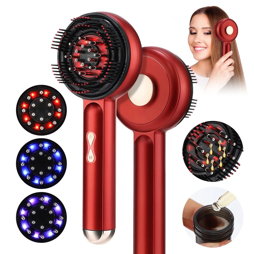 FBR™ Electric Massage Comb Red Light Scalp Brush Anti-Hair Loss Liquid ...