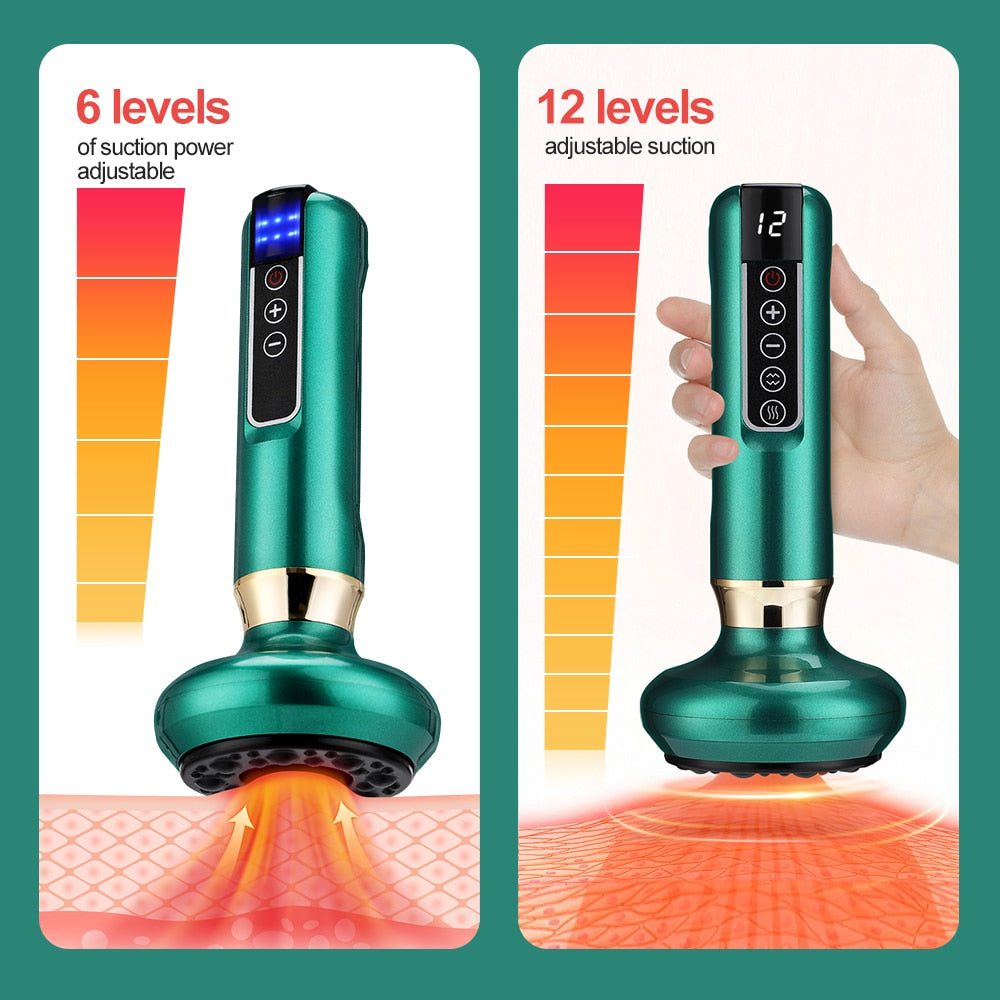 Intelligent Negative Pressure Cupping Massage Instrument 6/12 Level ...