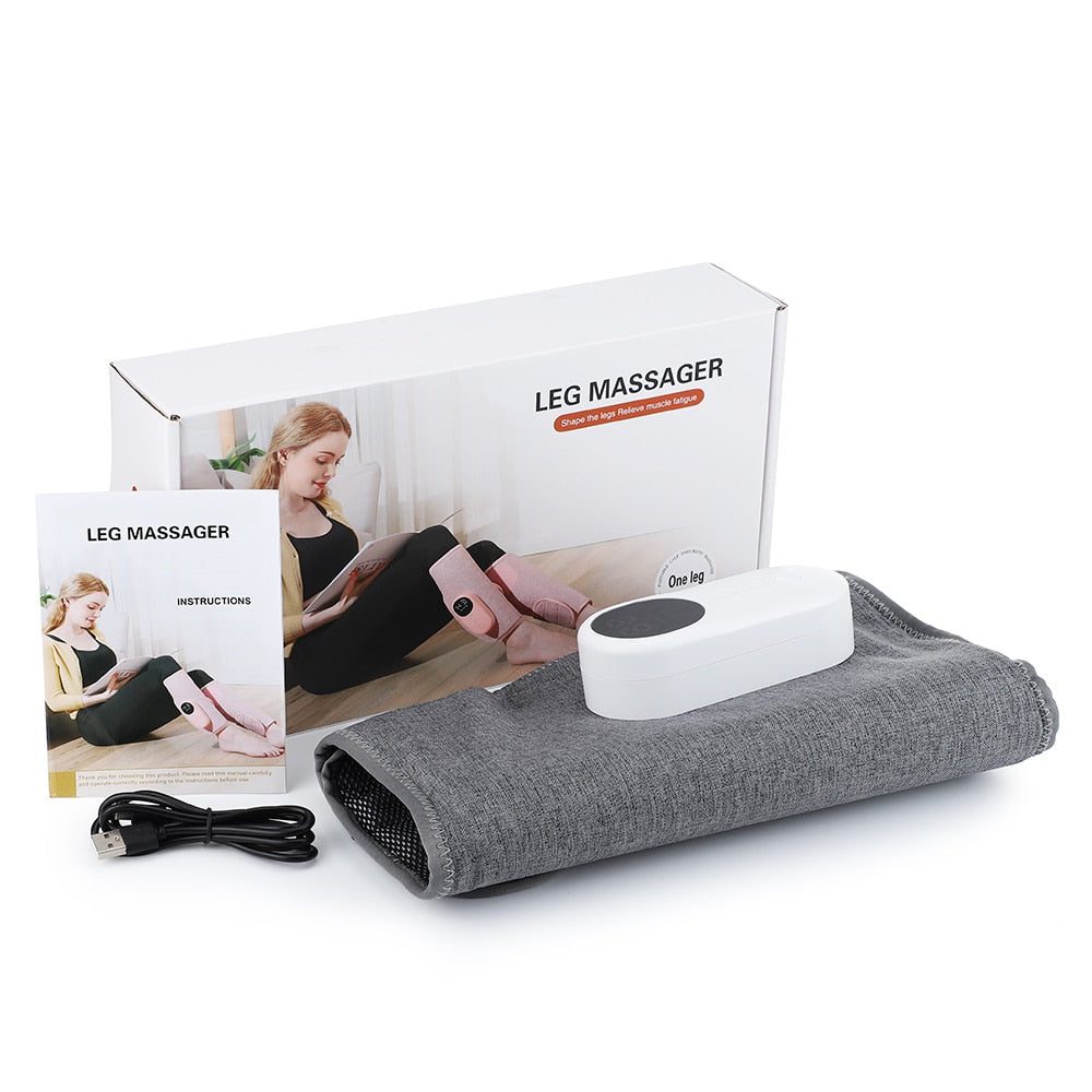 3 Modes Leg Massager Cordless Calf Air Compression Massager W/ Heat ...